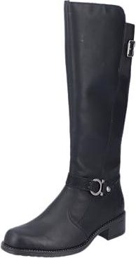 Rieker Bottes hautes Z7383 pour femme, Noir, 38 EU