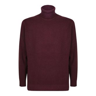 Dell'Oglio High Neck Sweater - - Knitwear - Herren - Rot - XL