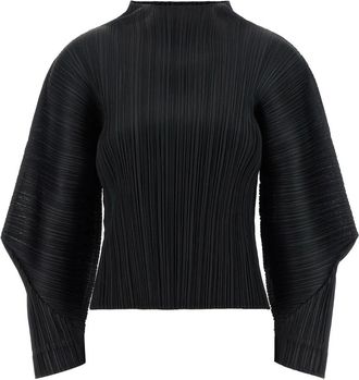 Issey Miyake Femme, Blouses et Chemises, Noir, Taille: 46 FR Skyline Pleated Top