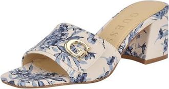 Guess Sandales &agrave; talons Gallai pour femme, Bleu clair floral 450, 37.5 EU