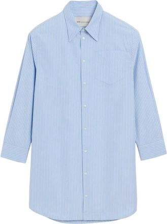 Ami Femme, Robes, Bleu, Taille: 38 FR Shirt Dress
