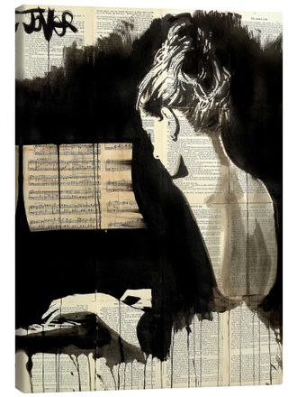 Posterlounge Her Sonata II Leinwandbild von Loui Jover 30 x 40 cm Beige Wandbilder Wanddeko