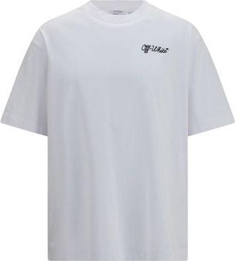 Off-white Wei&szlig;es Baumwoll-T-Shirt