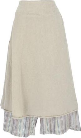 Guru Shop Jupe d&eacute;t&eacute; ethnique en coton pour femme, Vert olive clair 3, 40