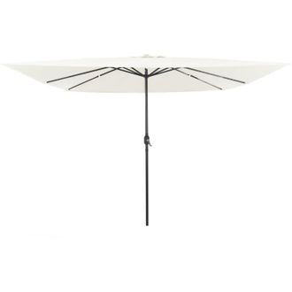 vidaXL Vidaxl - Parasol de jardin Blanc, Noir 295 x 295 x 245 cm