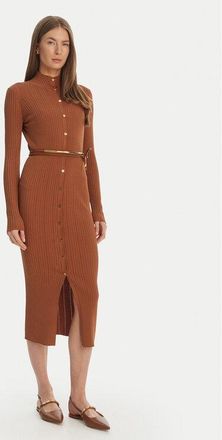 Elisabetta Franchi Strickkleid AM-15S-61E2-V490 Braun Regular Fit