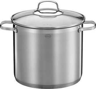 Rösle ELEGANCE Gemüse/Partytopf, Hochwertiger Edelstahltopf zum Kochen großer Mengen,13 Liter, Edelstahl 18/10, Innenskalierung, Induktionsgeeignet, Spülmas