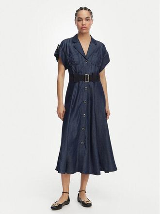 Liu Jo Hemdkleid UA6315 D0335 Dunkelblau A-Line Fit