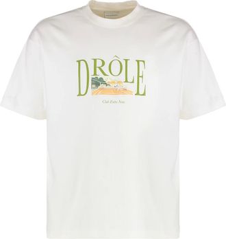 Drôle de Monsieur Homme, Tops, Blanc, Taille: XL T-shirt Court de Tennis