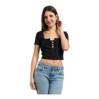 Guess Femme, Blouses et Chemises, Noir, Taille: 36 FR Evelina Top