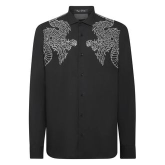 Philipp Plein Shirt Dragon - - Shirts - Herren - Schwarzk - S