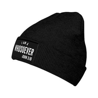 Generic Extensible Beanie pour Homme, Jean 3:16, Universelle Chapeau Tricot&eacute;, Bonnet Hiver Chaud Tricot pour Cyclisme, Adultes, Ski