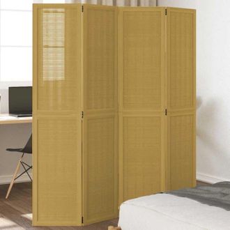 vidaXL 4-tlg. Raumteiler Braun Massivholz Paulownia Vidaxl 726563