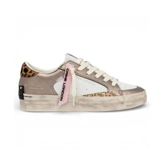 Crime London Femme, Chaussures, Blanc, Taille: 39 EU SK8 Deluxe Animalier Baskets