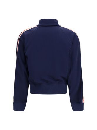 Fiorucci Womens Cropped Sweatshirt With Angels Patch Navy Polyester Sweatshirts Sweater