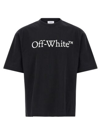 Off-white T-shirt blanc cass&eacute; Big Bookish Skate