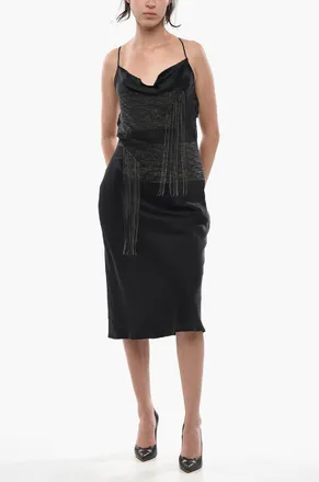 Stella McCartney Satin Slip Dress CHAIN with Jewel Detail Stella McCartney