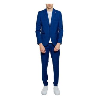 Mulish Hellblauer Anzug mit Knopfverschluss f&uuml;r Fr&uuml;hling/Sommer - - Suits - Herren - Blau - 3XL