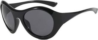 Generic Lunettes De Soleil Rondes Surdimensionnées For Hommes Et Femmes, Monture Tendance, For Photos, For Lextérieur, Les Fêtes, Les Vacances, Le Sport(Black