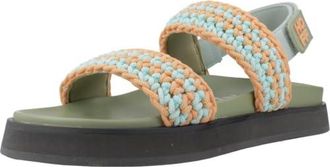Hoff Sandales plates Galdana pour femme p&ecirc;che, multicolore, 37 EU