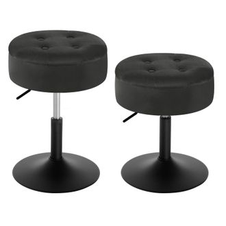 Woltu Schminktisch Stuhl Schminktisch Stuhl 2er Set, Sitzhocker mit Stauraum, Hocker H&ouml;henverstellbar aus Bequemem Samt, 360&deg; drehbar, F&uuml;r Schlafzimmer, Woh