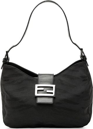 Fendi Hobo Bags - FF Zebra Print Canvas Shoulder Bag - Gr. unisize - in Schwarz - f&uuml;r Damen