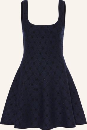 Maje Strickkleid Mit Schmucksteinen blau