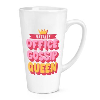 Gift Base Kaffeebecher mit Aufschrift Office Gossip Queen, 482 ml, personalisierbar
