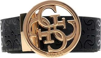 Guess ceinture Stacey Adjustable & Reversible Belt H35 W105 Black/Cream White noir &eacute;cru raccourcissable r&eacute;versible