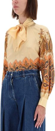 Etro Blue Printed Silk Blouse - Blue