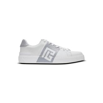 Balmain Homme, Chaussures, Blanc, Taille: 42 EU B-Court trainers en cuir de veau