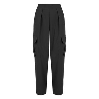 Bomboogie Femme, Pantalons, Noir, Taille: 42 FR Pantalon Cargo L&eacute;ger en M&eacute;lange de Laine