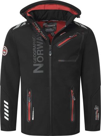 Geographical Norway Herren Softshelljacke Royaute Black/Red XXL