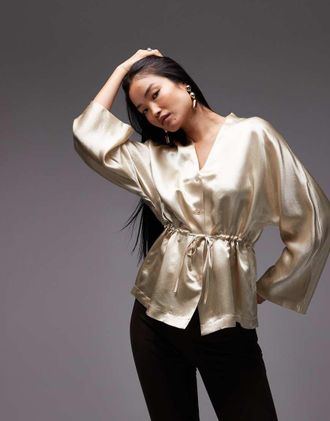 Arket Blouse cintrée à la taille - Blanc cassé-Neutre