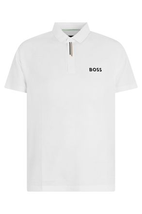 HUGO BOSS Logo-Embroidered Cotton Polo - White