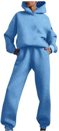 Generic Ensemble de v&ecirc;tements de d&eacute;tente pour femme - Tenue d&eacute;contract&eacute;e tendance - Ensemble 2 pi&egrave;ces - Haut &agrave; manches longues et pantalon pour la d&eacute;tente - E