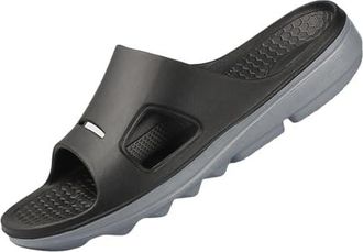 Generic Chaussons Hommes EVA Anti-dérapant Maison Chaussures De Douche Salle de Bain Léger Décontracté Pantoufles De Salle De Bain Souples pour Salle De Sport