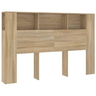 vidaXL Kopfteil mit Ablagen Sonoma-Eiche 160x18,5x104,5 cm vidaXL