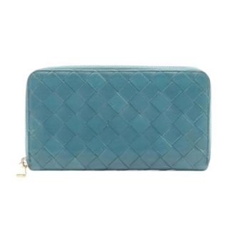 Bottega Veneta Portefeuille en cuir doccasion - Femme - Pre-owned - Bleu - Taille: ONE Size