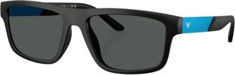 Emporio Armani Homme, Accessoires, Noir, Taille: 57 MM Rectangle Lunettes de soleil