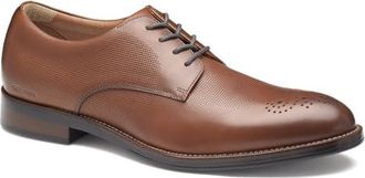 Johnston & Murphy Homme XC+ Copley Wingtip Tissu Oxford, Cuir Pleine Fleur imperm&eacute;able gaufr&eacute; Cognac, 45 EU
