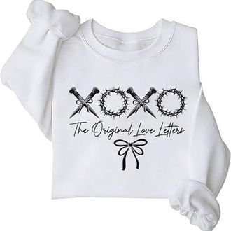 Generic The Original Love Letters Sweat-shirt et sweat &agrave; capuche pour femme, blanc, XXL