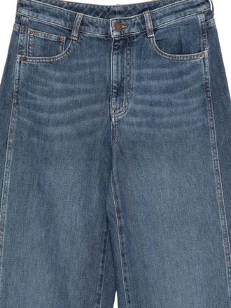 Emporio Armani Wide-Leg Denim Jeans - Navy