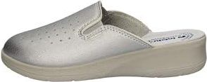 Inblu Colorés Sabots avec Inserts élastiques, Sandale Glissante Femme, Argent, 35 EU
