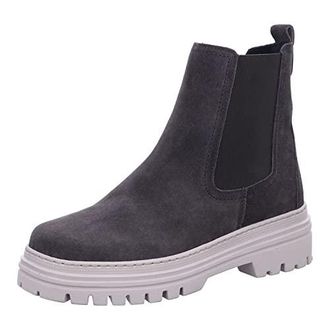 Gabor Bottines Chelsea pour femme - Semelle intérieure amovible - Best Fitting, gris foncé, 37 EU