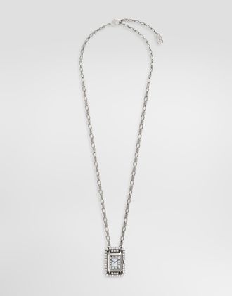 Dolce & Gabbana Uhrenhalskette - Mann Bijoux Silber Metall Pz
