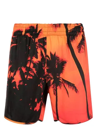 Blue Sky Inn Badeshorts mit Palmen-Print - Orange