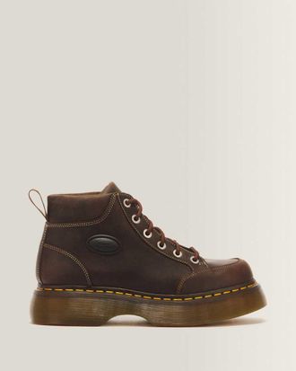 Dr. Martens Buzz 6-&Ouml;sen Crazy Horse Leder Schn&uuml;rstiefel in Braun, Gr&ouml;&szlig;e: 36