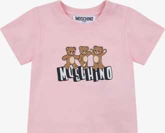 Moschino T-Shirt aus Baumwolljersey Moschino Teddy Bear - Pink