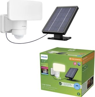 Philips led Tylus 929004632201 Solar-Au&szlig;enwandleuchte 6 w Kaltwei&szlig; Wei&szlig;